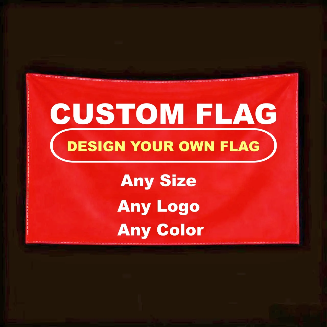 4 Sizes Custom Flag Banner Hanging Decoration With Brass Grommets ...