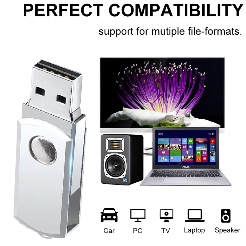 Mini-unidad-Flash-USB-de-Metal-resistente-al-agua-memoria-usb-de-64GB ...
