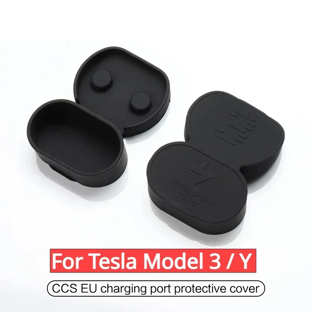 For Tesla Model 3 Y Car Charging Port Protection Silicone Waterproof ...