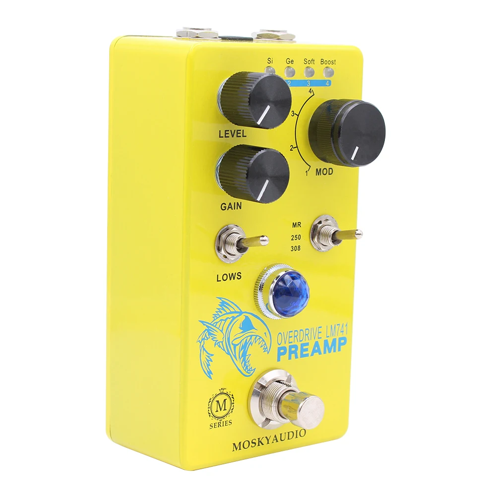 MOSKY-LM741-Guitar-Pedal-OverDrive-Disortion-Preamp-Effects-True-Bypass ...