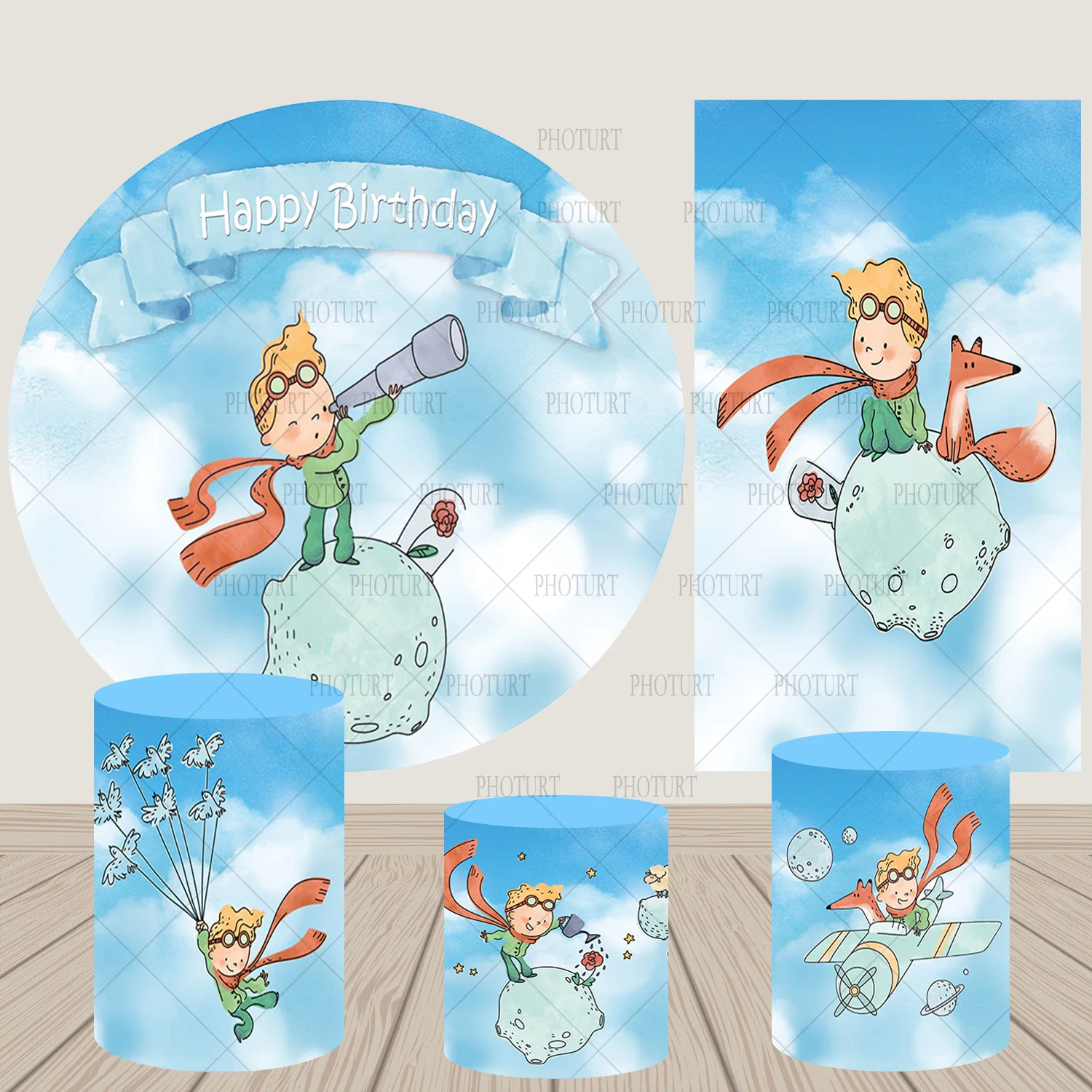 Round-Disney-Little-Prince-Background-Birthday-Party-Baby-Shower ...