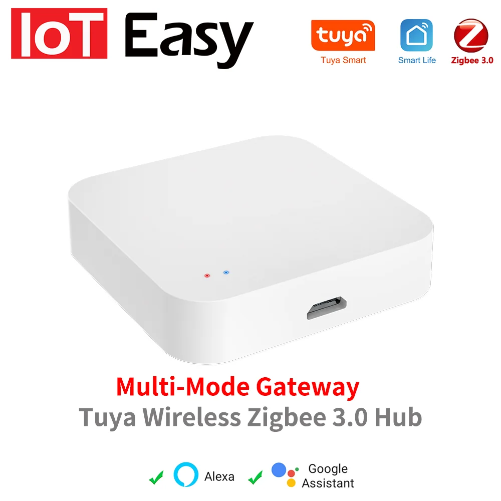 Tuya Zigbee Hub, puerta de enlace inteligente, WiFi, Bluetooth, malla, puente inalámbrico ...
