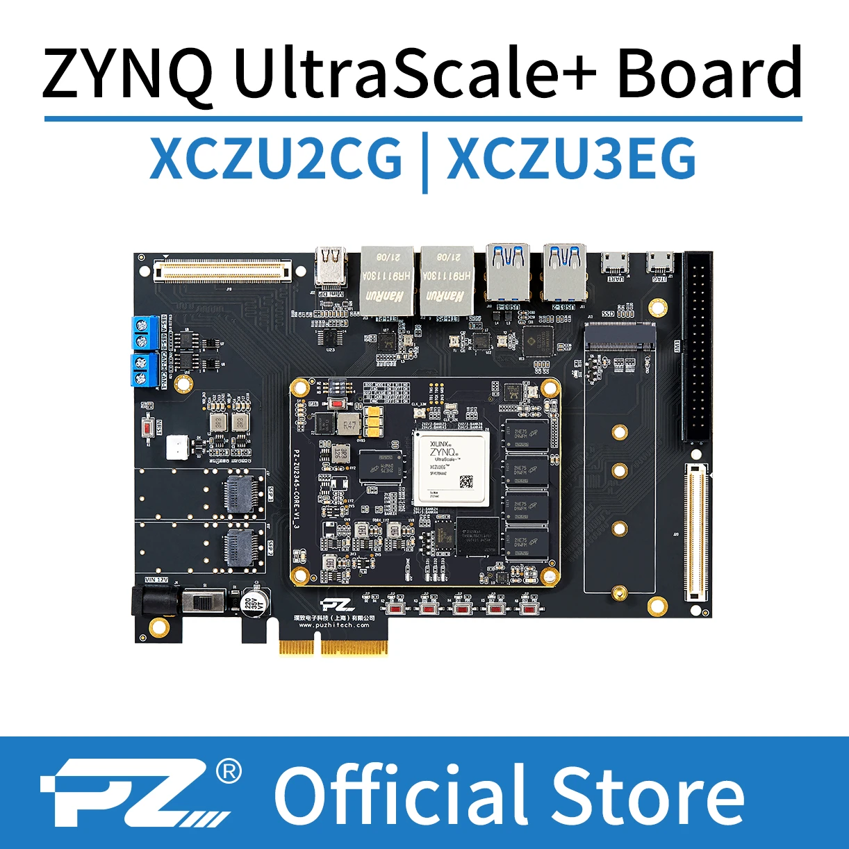 Cartão PUZHI para Placa de Desenvolvimento, Xilinx ZYNQ UltraScale, XCZU2CG, XCZU3EG, FPGA, USB ...
