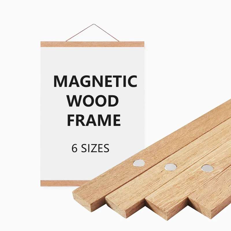 Hanging-Wooden-Magnetic-Picture-Frames-Magnetic-Frame-Wood-Poster ...