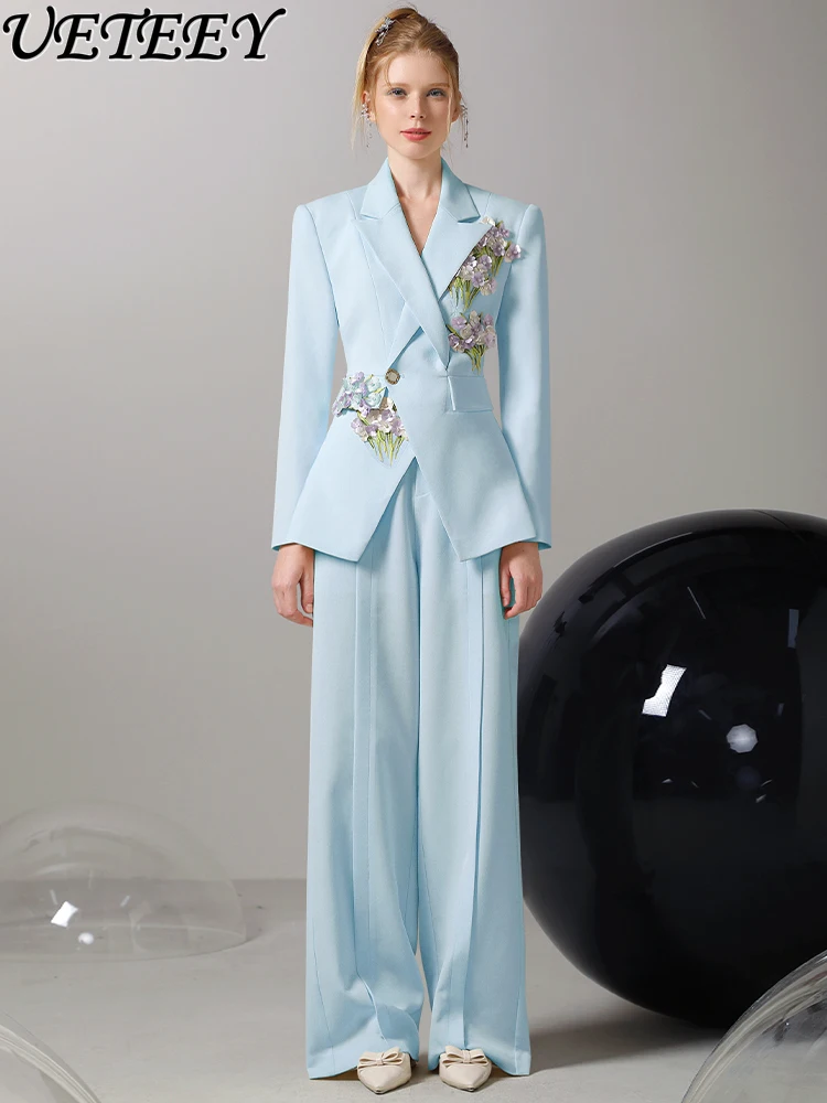 2024-Spring-Autumn-New-Fashion-Sweet-Suit-Jacket-Women-High-Waist-Wide ...