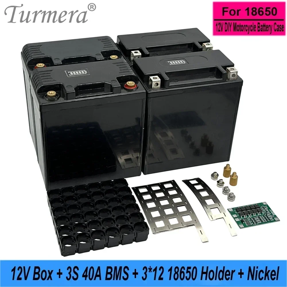 Turmera 12V 12Ah to 42Ah Empty Motorcycle Battery Storage Box 3X12 ...