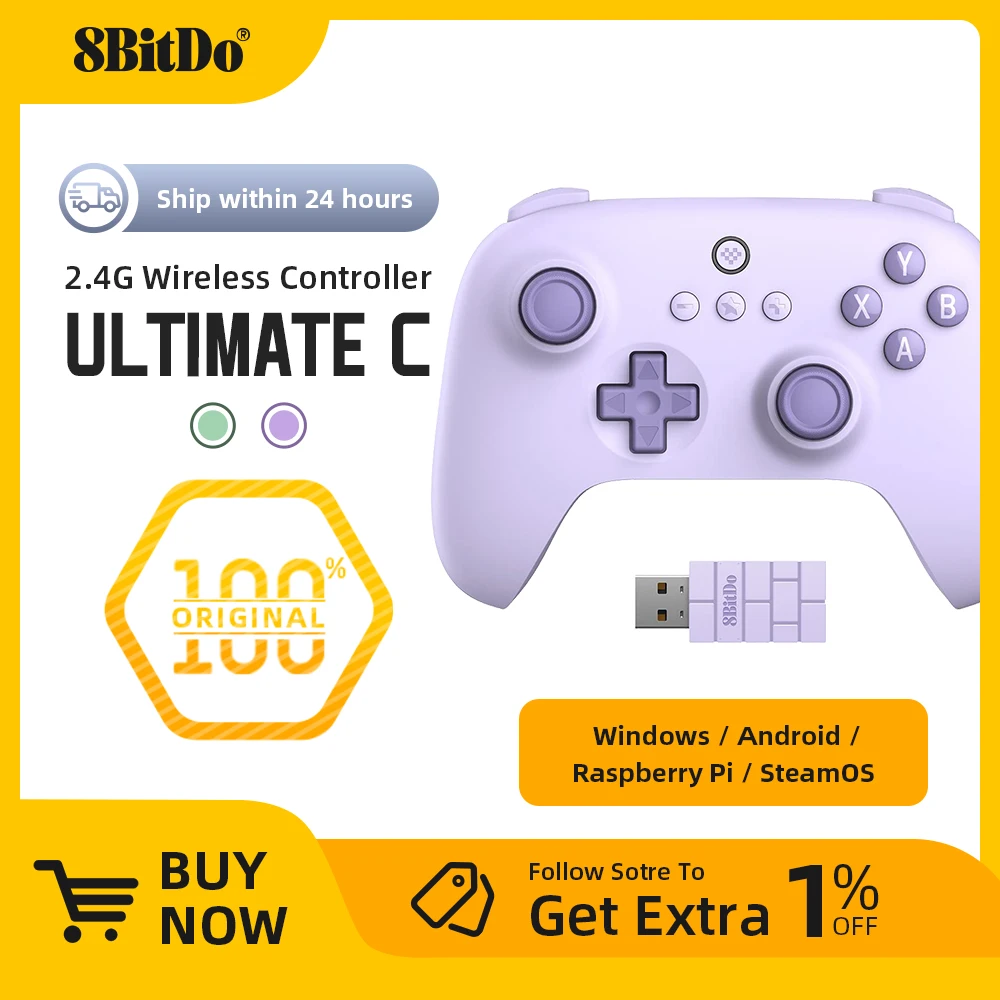 8BitDo-Ultimate-C-Wireless-2-4G-Gaming-Controller-for-PC-Windows-10-11 ...