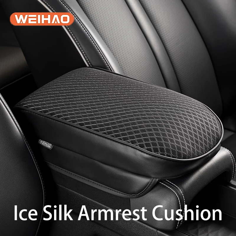 Car-Armrest-Box-Cushion-Memory-Cotton-Ice-Silk-Cold-Pad-Universal ...