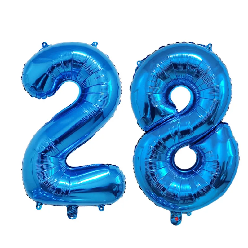 Globo de aluminio de 32 pulgadas, 1 unidad, número 0, 1, 2, 3, 4, 5, 6 ...
