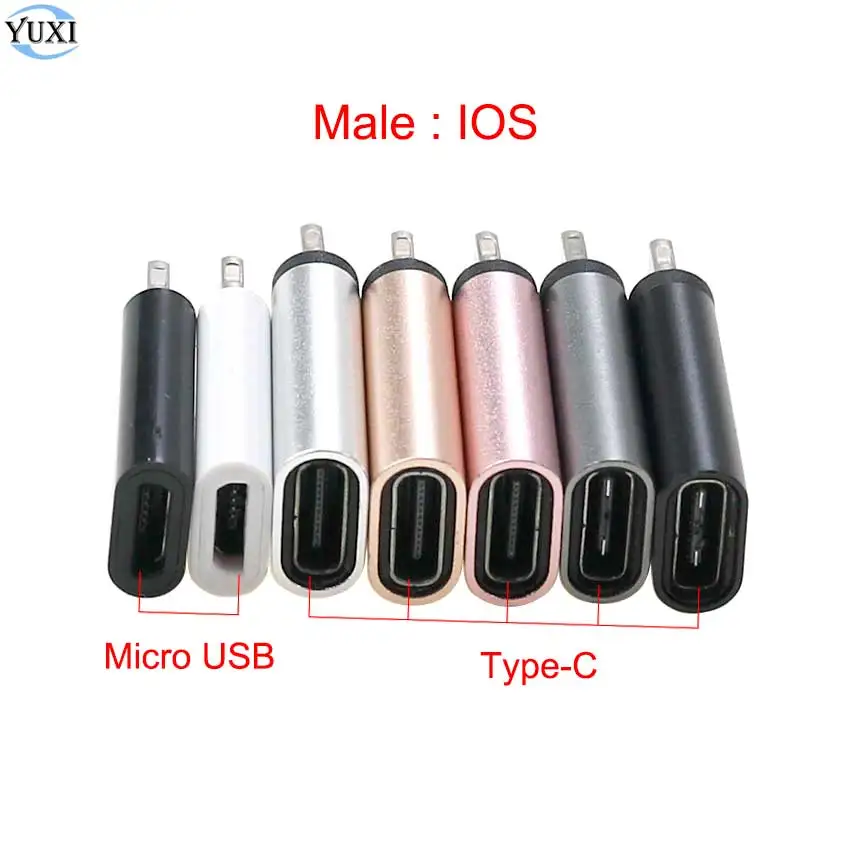 2pcs-For-iPhone-to-Micro-USB-Type-C-Charger-Adapter-Female-to-Male ...