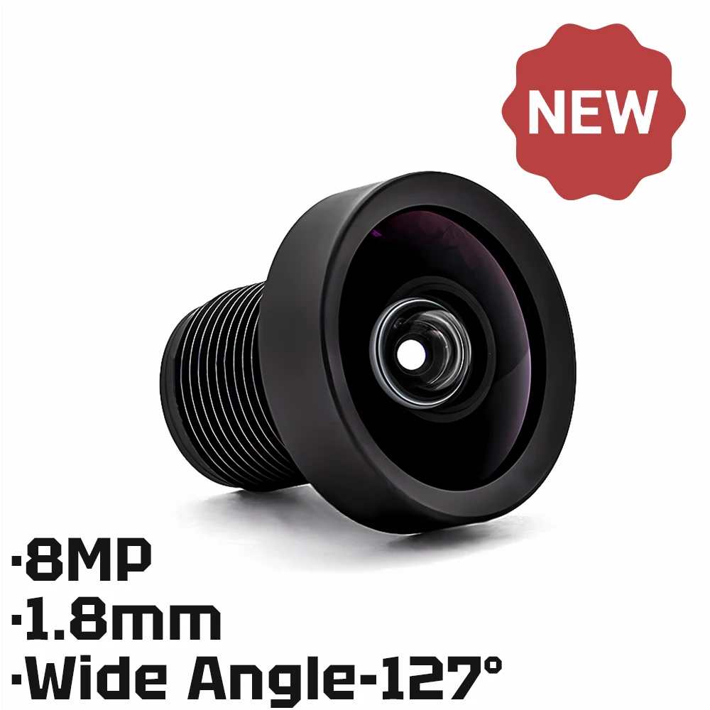 HD 8MP M8 Mount Lens 1.9mm 127° Wide Angle Aperture F2.0 Format 1/3.2 ...