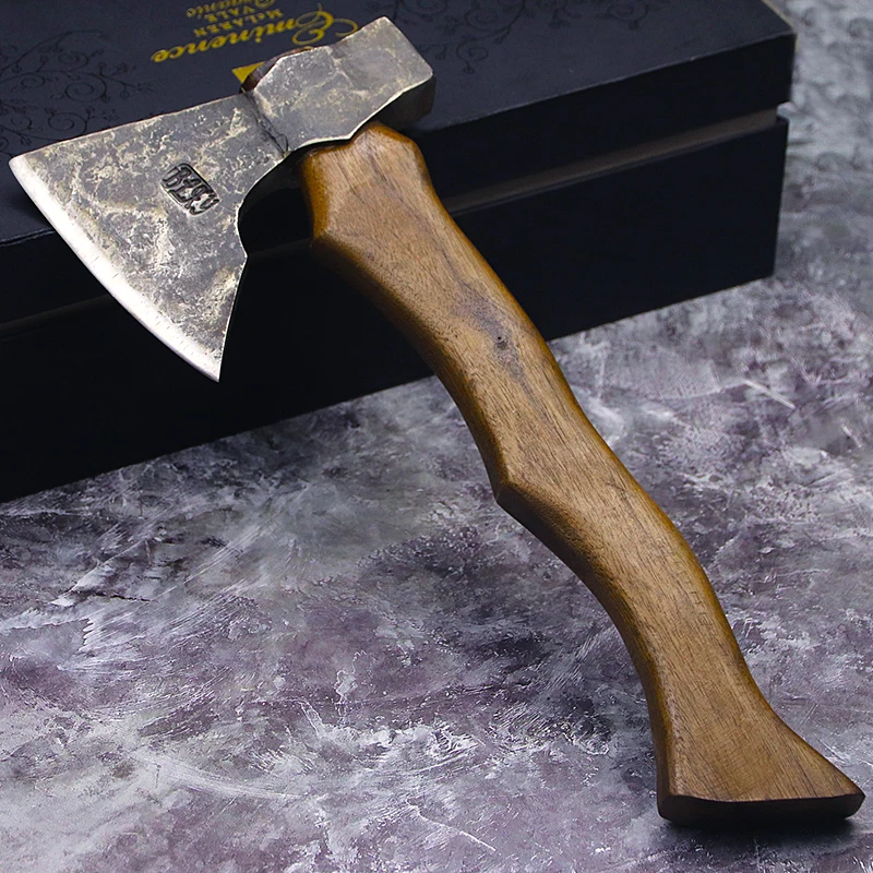 Scandinavian-camping-adventure-axe-chopping-wood-artifact-household ...