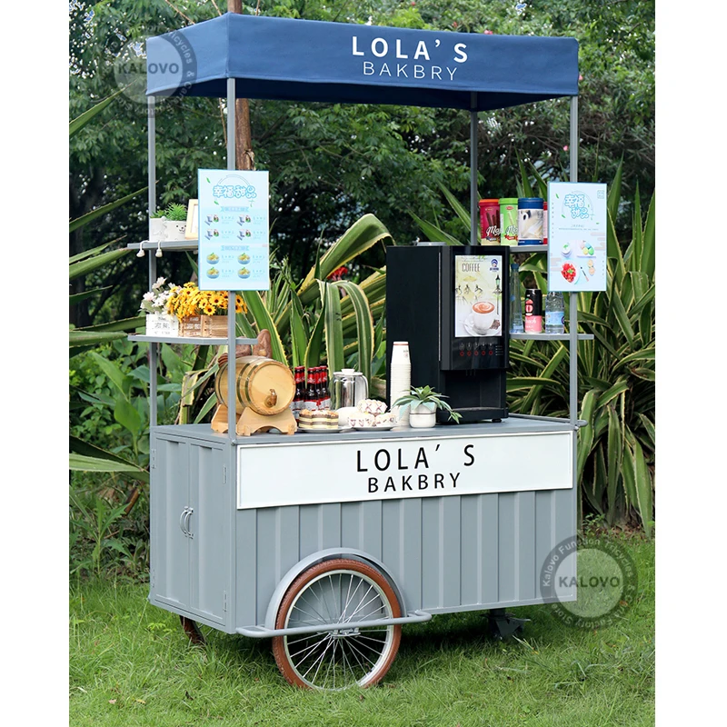 Retro-Multi-function-Mobile-Mini-Food-Cart-Ocean-Park-Cold-Drink-Cart ...