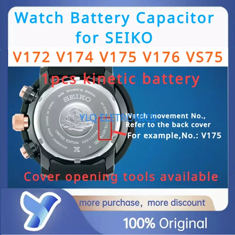 Watch-Kinetic-Battery-Capacitor-for-SEIKO-V172-V174-V175-V176-VS75-with ...