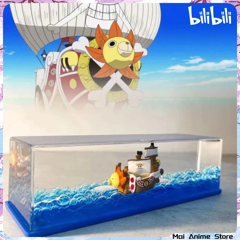 Luffy Thousand Sunny Ship Fluid Liquid Drift Barco Ship Bottle Desk ...