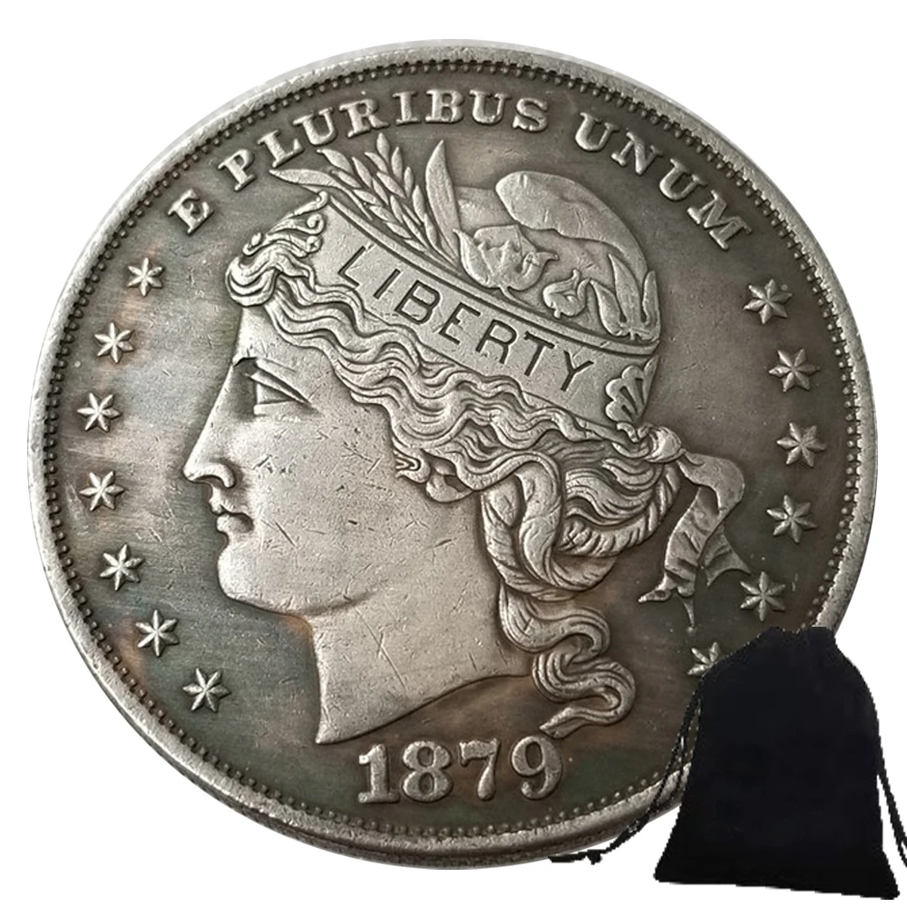 Luxury 1879 US $1 Dollar Liberty Art Coins Fun Memorial Pocket Coin ...