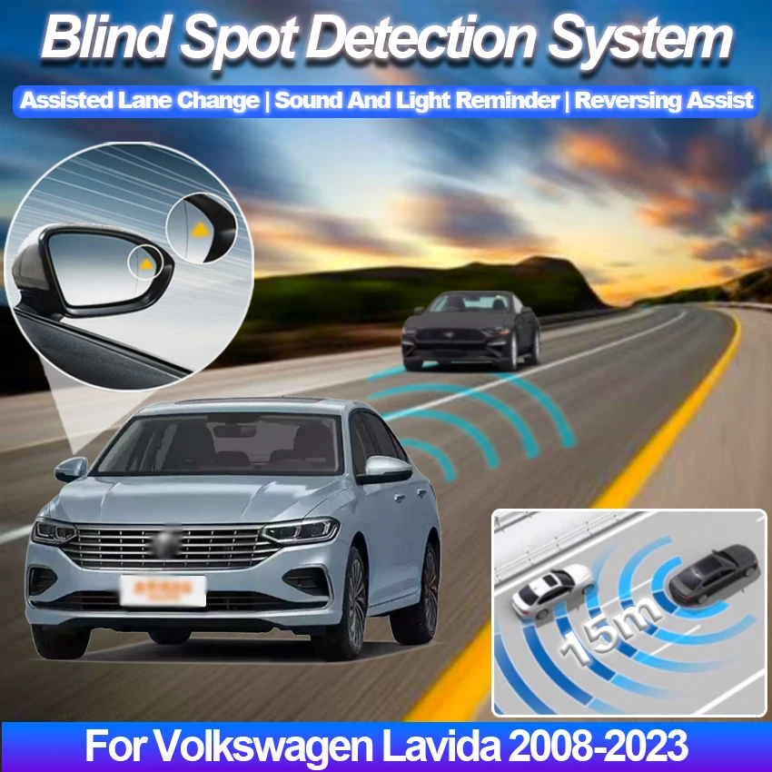 Car Blind Spot Detection System BSD BSA BSM Radar Detector For Car Rear ...