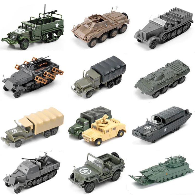 1/72 Military Vehicles Assembly Truck Tank Hummer War Machine Infantry ...