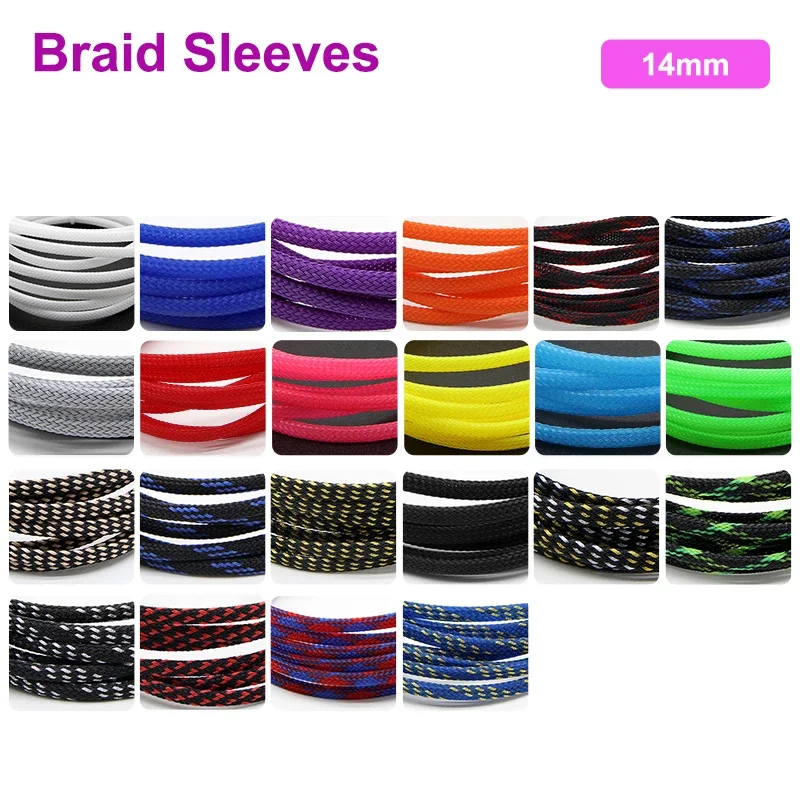 1~50M PET Expandable Cable Sleeve 14mm Tight Braided High Density ...