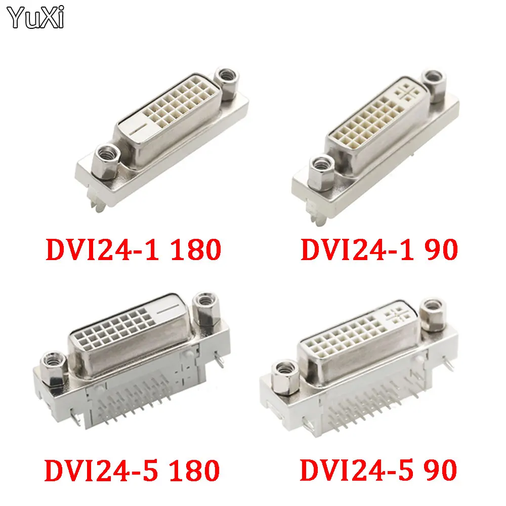 1-Piece-DVI24-1-5-Solder-wire-Male-Female-Header-DVI-I-Connector-Bent ...
