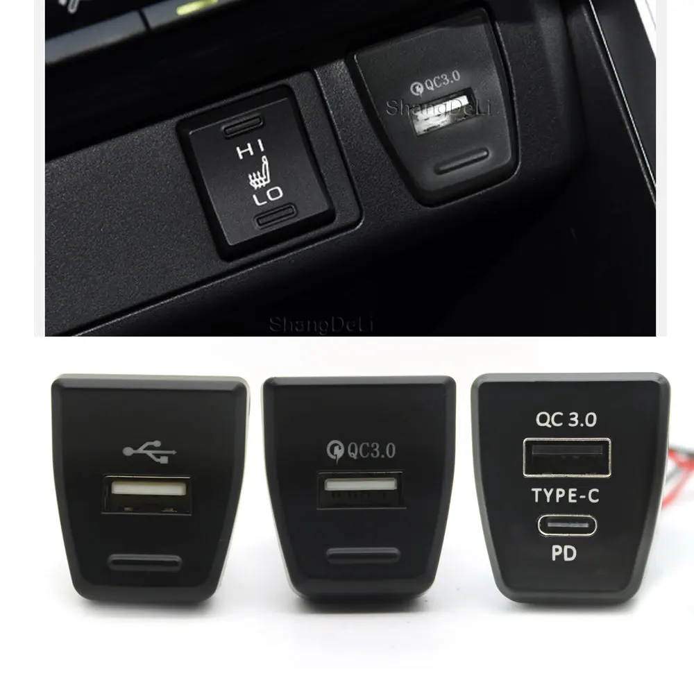 Car-Charger-USB-Interface-Socket-Interior-QC3-0-USB-Fast-Charger-For ...
