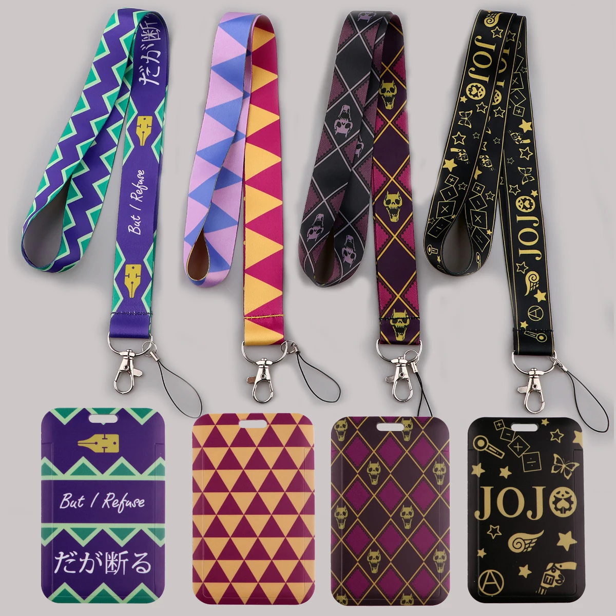 Anime-JoJo-Bizarre-Adventure-Lanyard-for-Keys-Card-ID-Badge-Holder ...