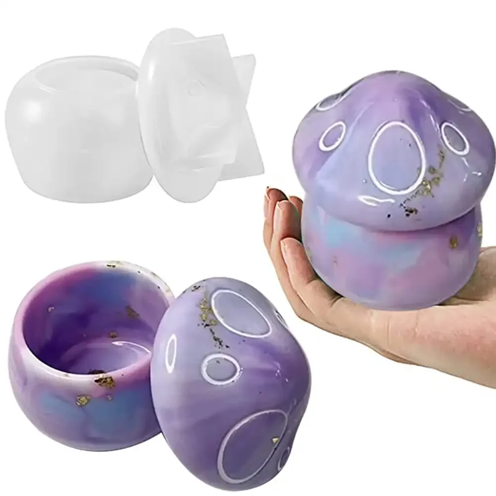 Multifunctional-Mushroom-Storage-Boxes-Display-Epoxy-Resin-Silicone ...