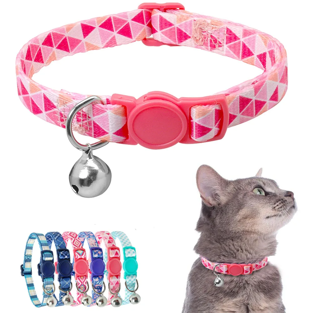 Quick-Release-Cat-Collar-Soft-Nylon-Puppy-Kitten-Necklace-Safty ...