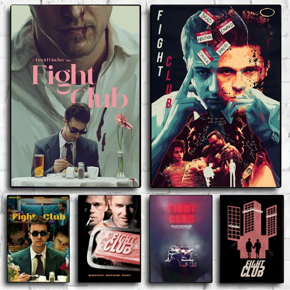 Fight-Club-Poster-Poster-Kraft-Club-Bar-Paper-Vintage-Poster-Wall-Art ...