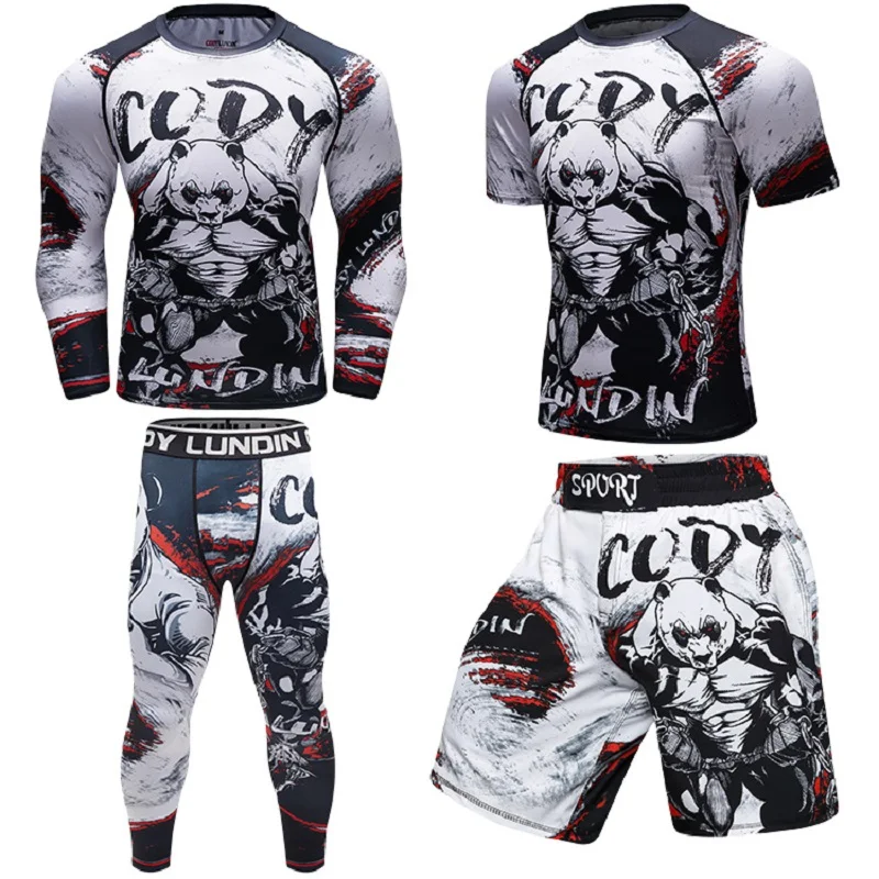 4-Piece-Long-Sleeve-Digital-Print-MMA-BJJ-Rashguard-Set-Men-s-Shorts ...