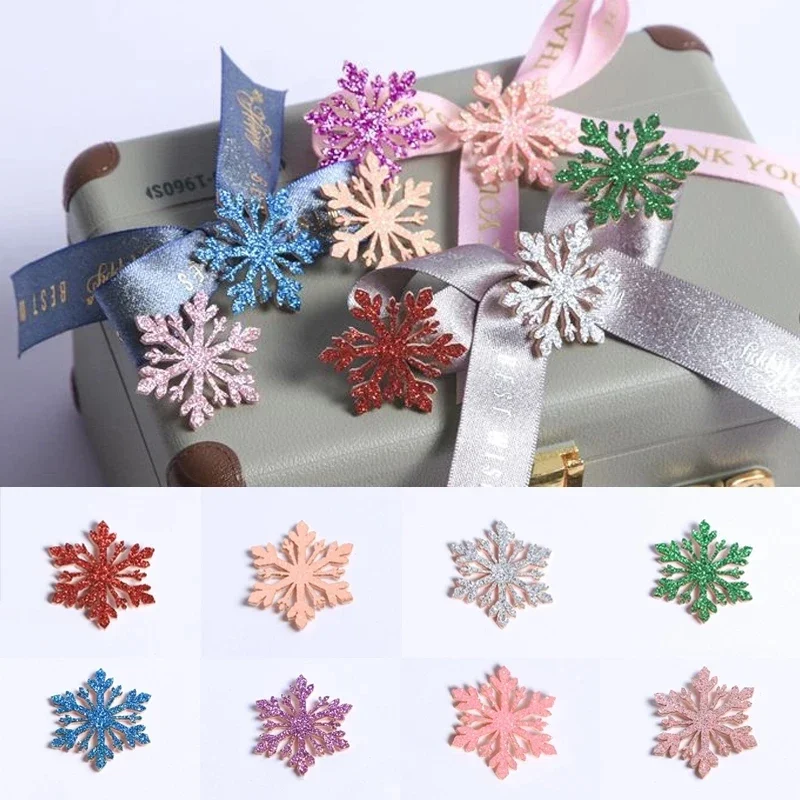 10pcs-34-36mm-Glitter-Christmas-Snowflakes-Shiny-Gold-Color-Powder ...