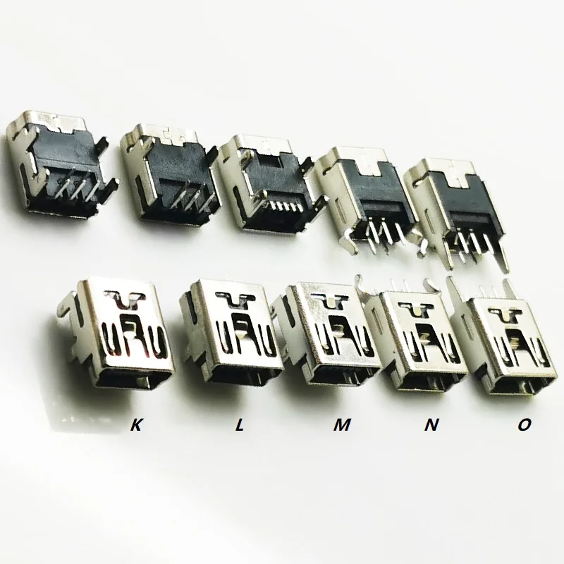 10pcs-30pcs-Mini-USB-2-0-Connector-B-Type-5Pin-Female-Jack-Phone-Tail ...