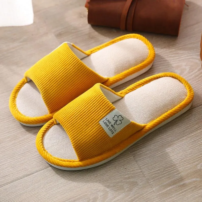 Women-Indoor-Slippers-Corduroy-Floor-Flat-Shoes-Comfort-Anti-slip-Home ...