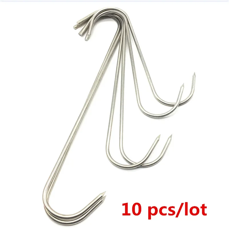 10-pcs-S-Shaped-Stainless-Steel-Beef-hook-Roast-Meat-Squab-Ring-Chicken ...