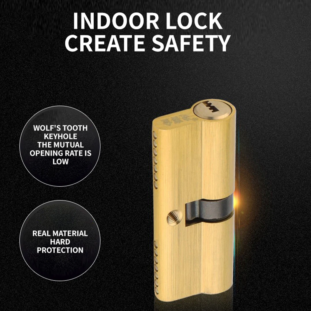 Double-open-all-copper-offset-lock-core-70-130mm-stainless-steel-black ...