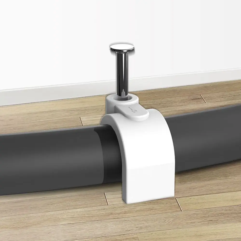 100pcs-Circle-Nail-Clip-Wire-Management-Clamp-Fixing-Round-Steel-Nail ...