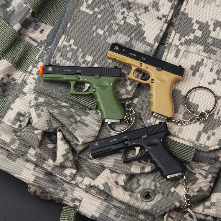 1-3-Mini-Gun-Keychain-with-Shell-Eject-Pistol-Shape-Key-Chain-Tactical ...