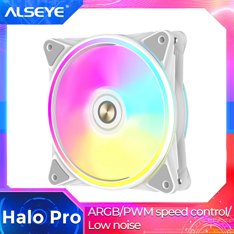 ALSEYE-HALO-PRO-Fan-4pin-120mm-Computer-Case-ARGB-66CFM-FDB-DC-12V ...