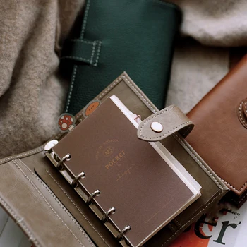 Fromthenon M5 A8 Loose Leaf Notebook Faux Leather Loose Leaf Traveler ...