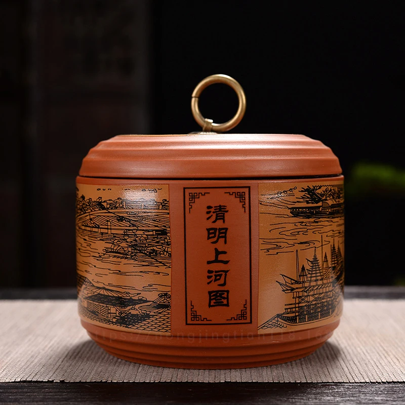 Ceramic-Chinese-Tea-packaging-Box-Portable-storage-Simple-with-Cover ...