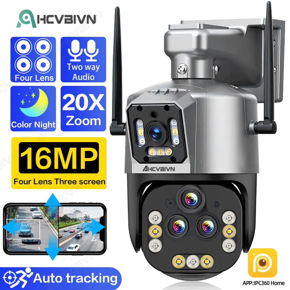 8K-16MP-4K-WIFI-IP-Camera-2Way-Audio-Outdoor-20X-Optical-Zoom-PTZ-Four ...