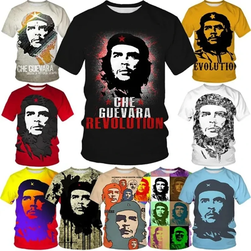 New Revolutionary Characters Che Guevara 3D Printed T-Shirts Casual ...