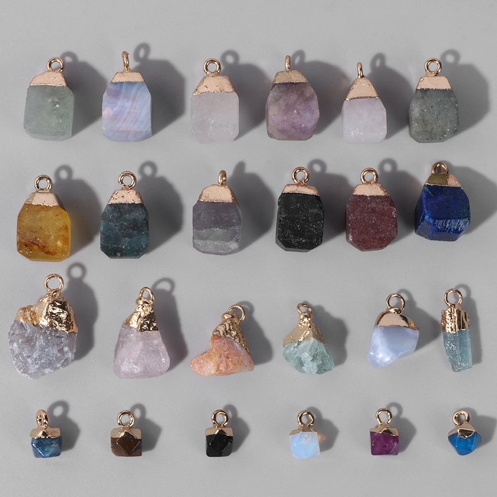 Stone Jewelry Making Fittings | Raw Natural Stones Charms | Apatite ...