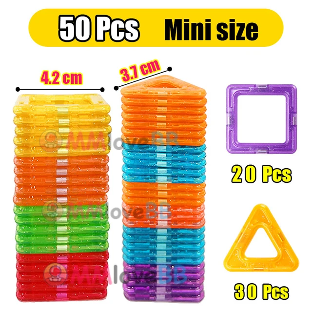 Magnetic Building Blocks Big Size and Mini Size DIY Magnets Toys for Kids Designer Construction ...