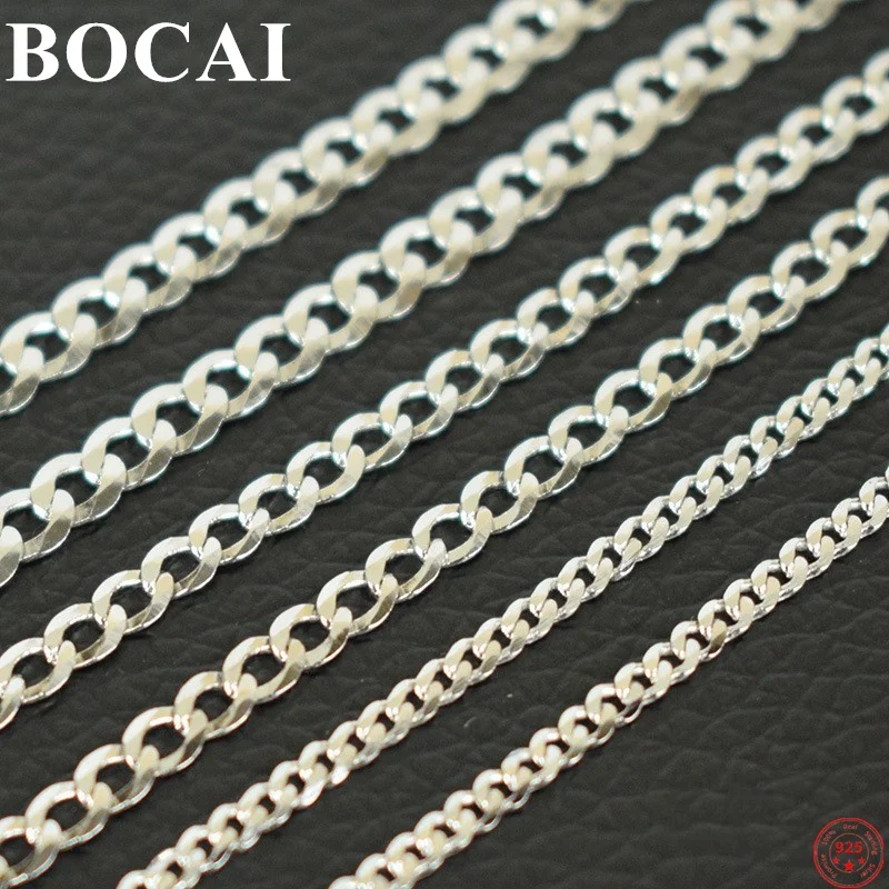 BOCAI-S925-Colares-de-Prata-Esterlina-para-Mulheres-e-Homens-Cadeia-Lateral-Hexagonal-Cavalo ...
