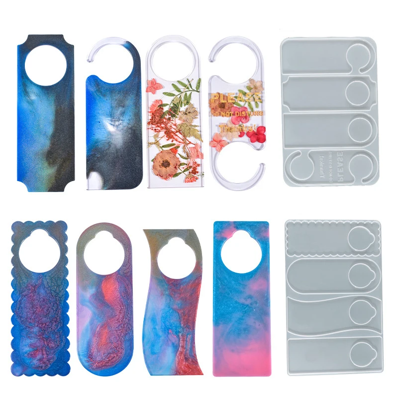 4 Cell Handmade Doorplate Crystal Epoxy Resin Mold DIY Tablet Indicator ...