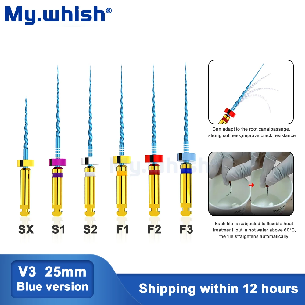 1/5Pack Dental Endo Rotary Files 25mm Dentist Instrument EndoMotor ...