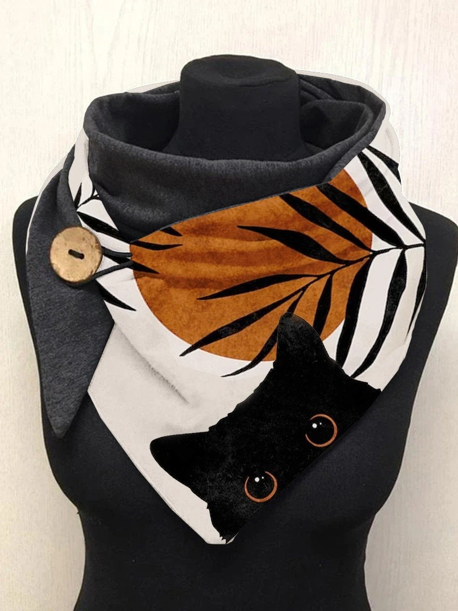 Scarf Shawl Women Cat | Casual Scarf - Scarf Shawl Women Scarves Face ...