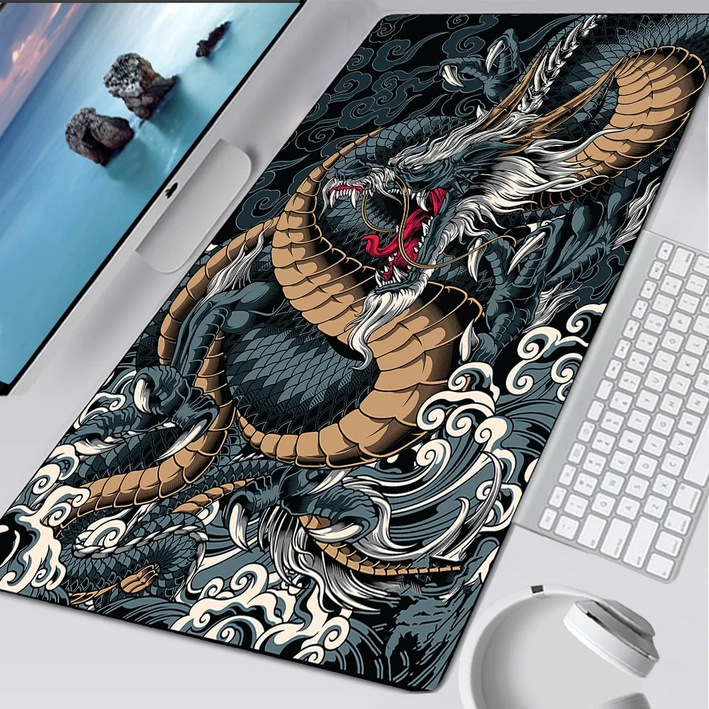 Jap-o-arte-m-tica-besta-drag-o-mouse-pad-empresa-mousepad-preto-tapete ...