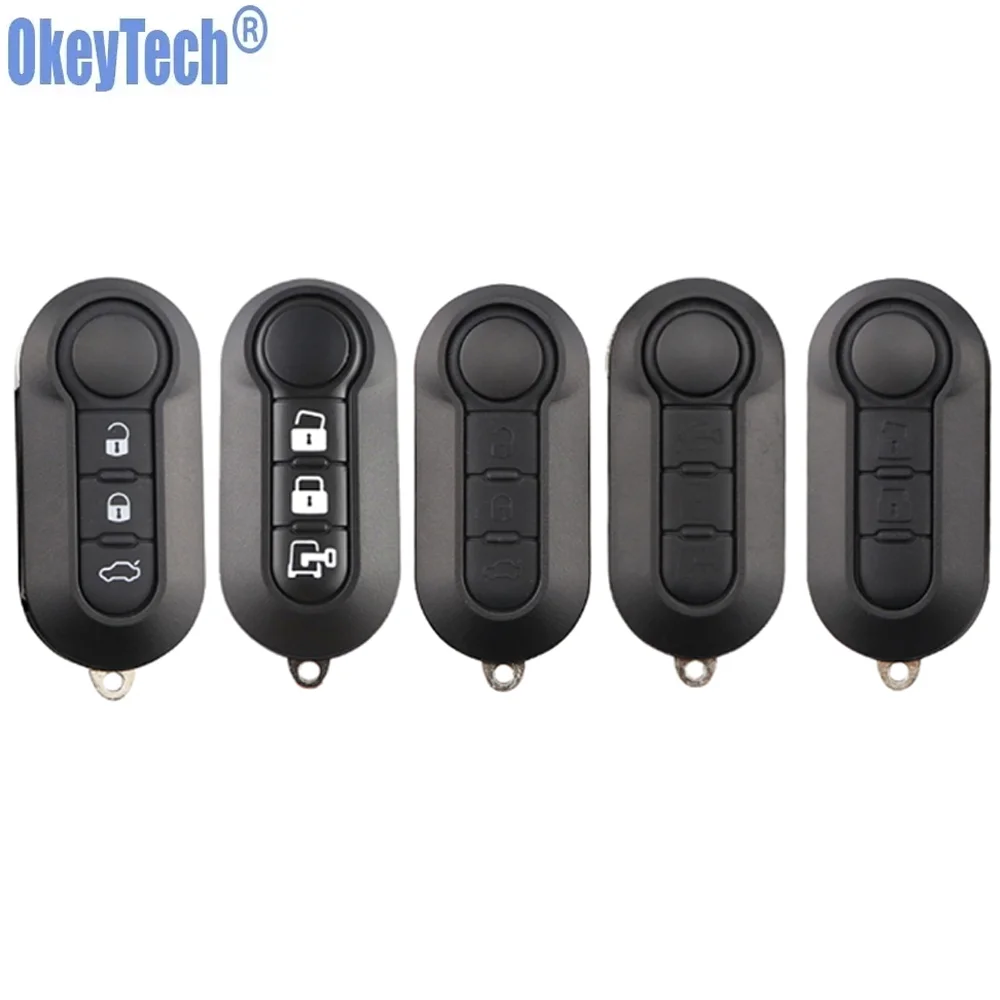 OkeyTech Car Remote Key Shell Case For Fiat 500 Panda Punto Bravo Stilo Ducato Citroen Jumper ...